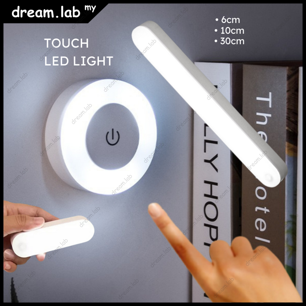 Stick Tap Push Touch Lamp Portable Lamp LED Night Light 3 Color ...