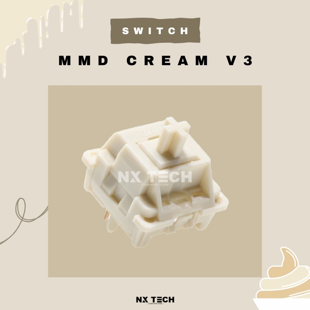 MMD Cream V3 5 pin Linear Switch for mechanical keyboard | Shopee Malaysia