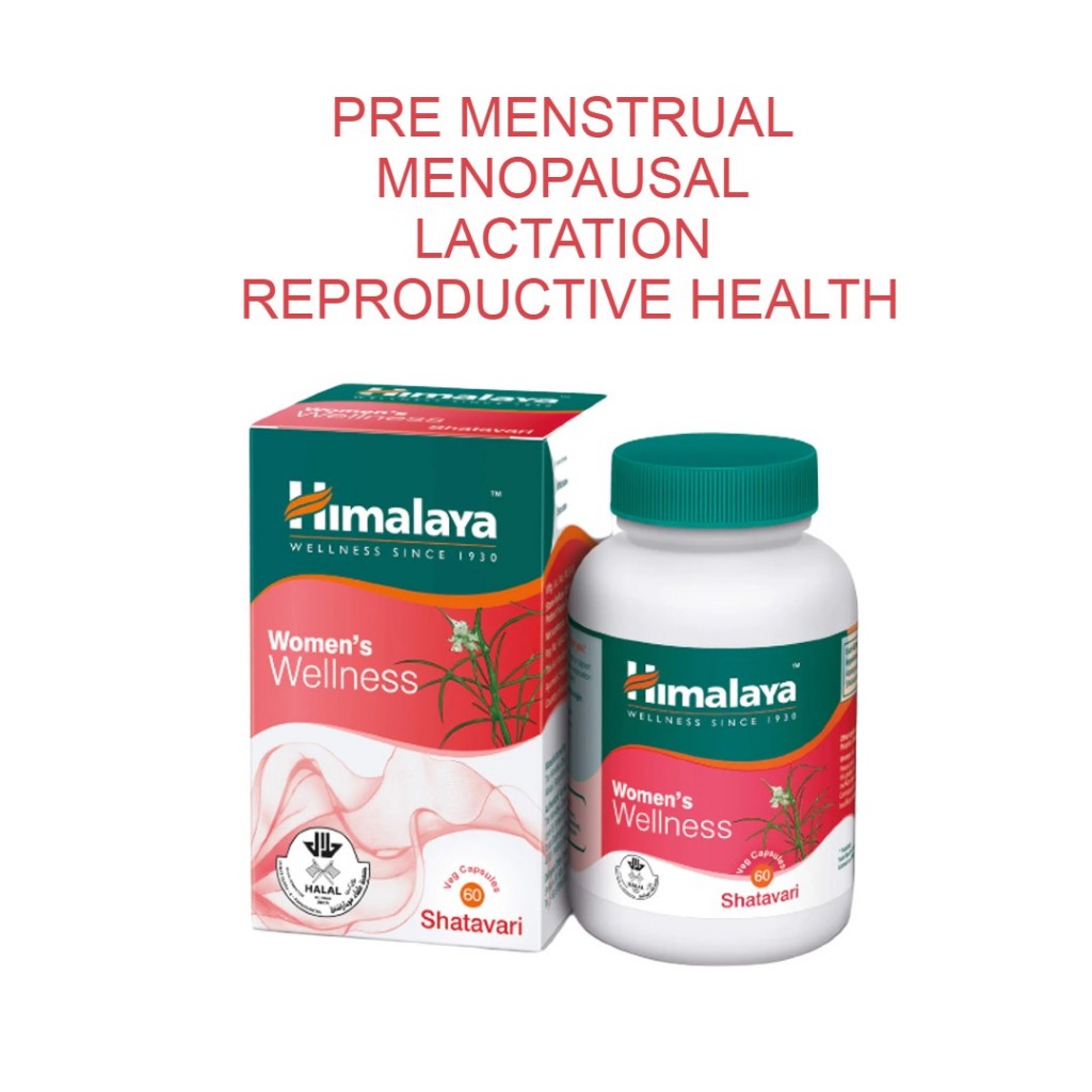 Himalaya Shatavari Women Wellness 60 Veg Capsules Kesihatan Wanita Kkm Approved Halal 