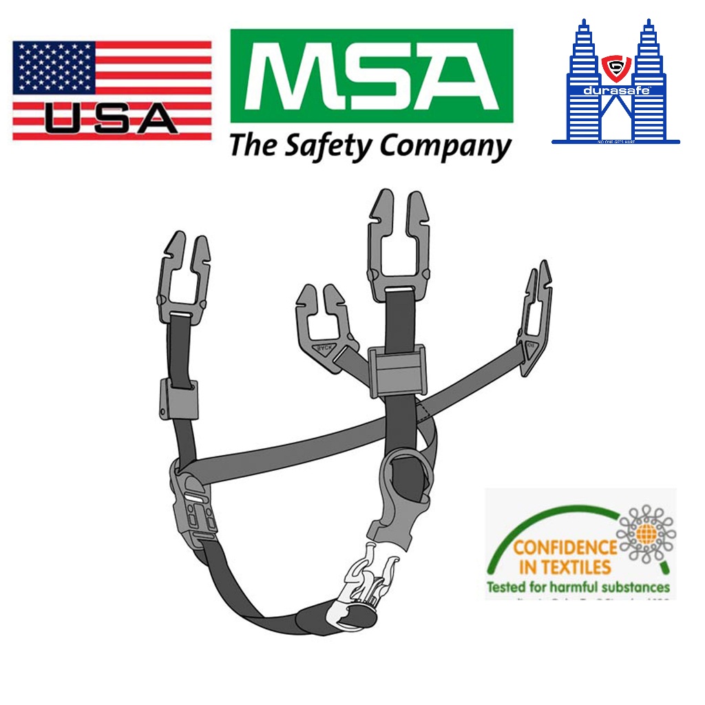 MSA GA90047 V-Gard Universal Four Point Chinstrap | Shopee Malaysia