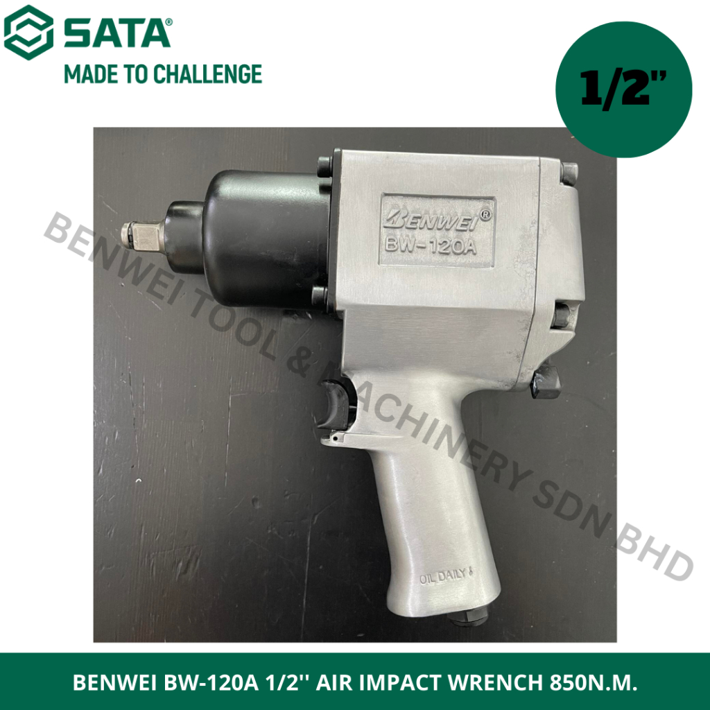 BENWEI BW-120A 1/2'' IMPACT WRENCH KIT 850N.M. / GUN BUKA TYRE / AIR GUN | Shopee Malaysia