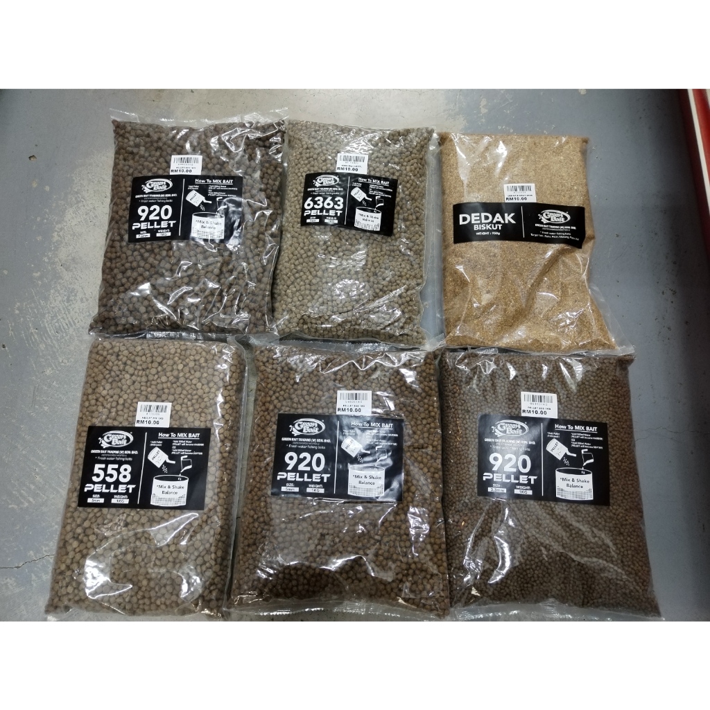 1kg Pallet Ikan & 950g Dedak Biskut Makanan Ikan 3.3mm/5mm/7.5mm ...