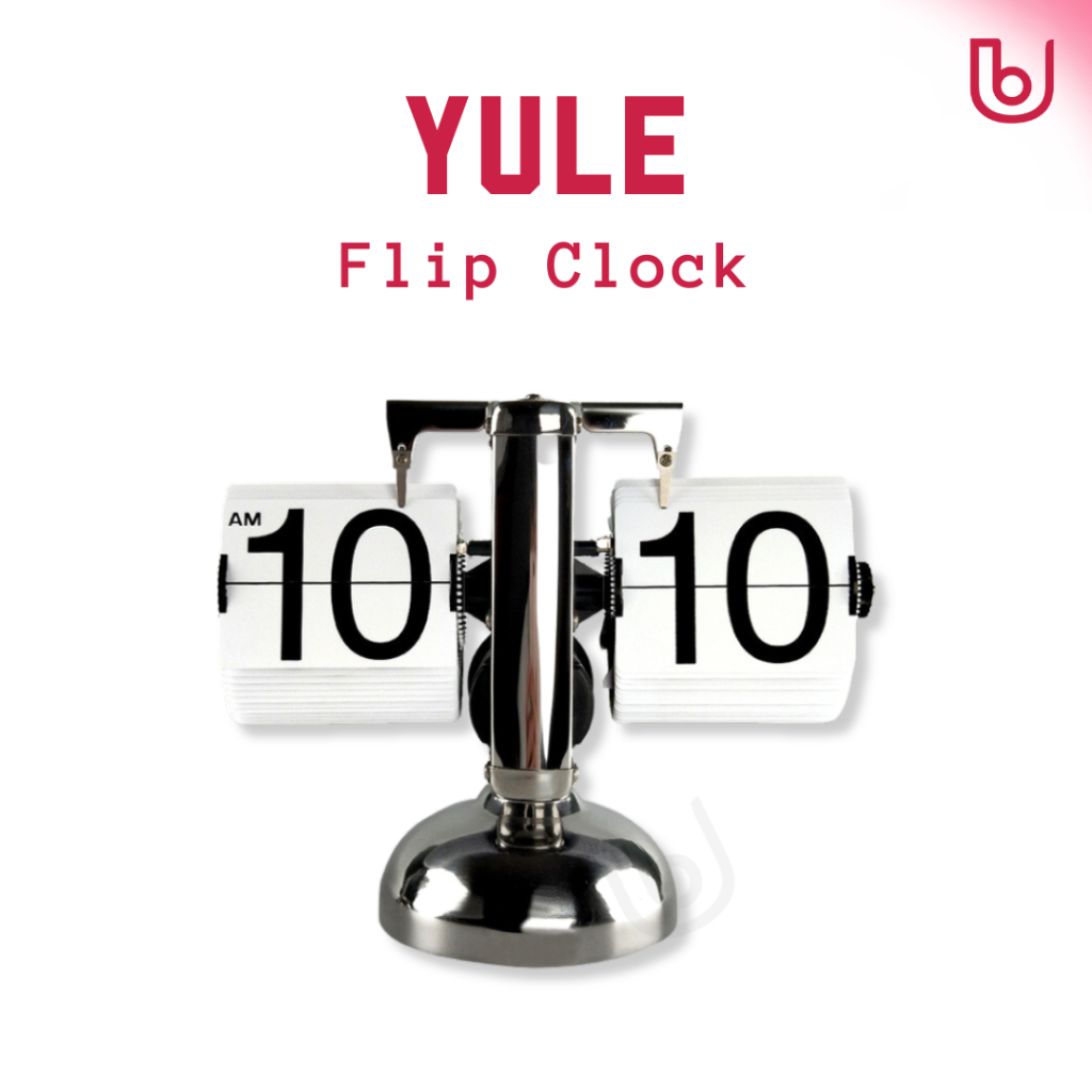[READY STOCK] Yule Flip Clock Desktop Small Scale Table Clock Retro ...