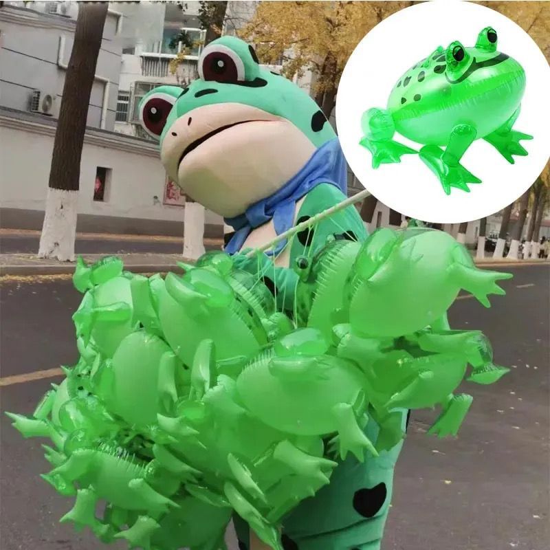 Katak Viral Balloon Inflatable Shining Eyes Cartoon Frogs Children Toy ...
