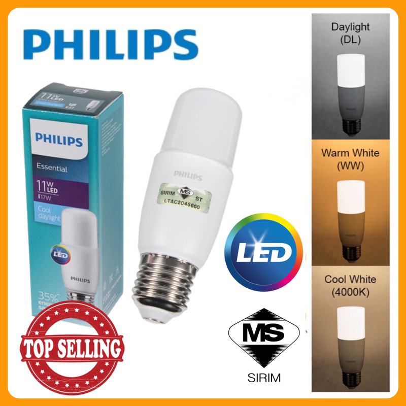 PHILIPS ESSENTIAL LED STICK BULB 6.5W/9W/11W | Shopee Malaysia