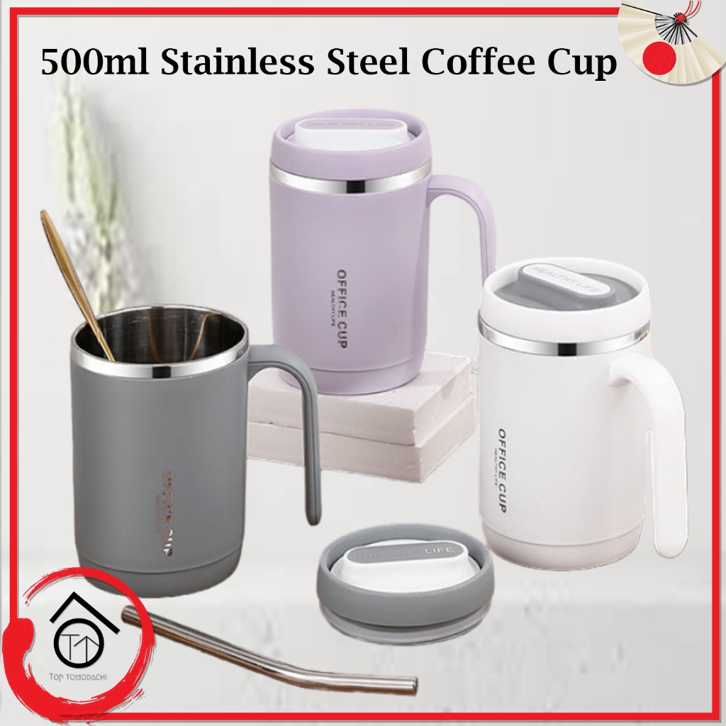 Tomoso 500ml Coffee Mug / Stainless Steel Coffee Cup / Office Cup ...
