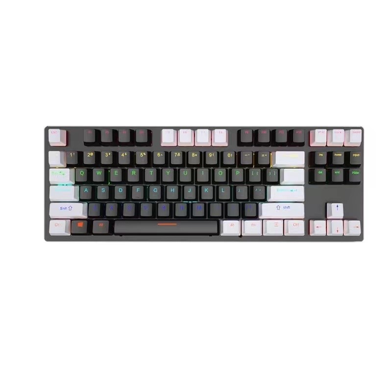 Leaven K550 Real Mechanical Keyboard TKL 80% Gaming Keyboard 87 Keys Mix Color Keycap Blue ...