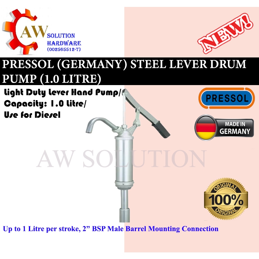 PRESSOL (GERMANY) STEEL LEVER DRUM PUMP (1.0 LITRE) | Shopee Malaysia