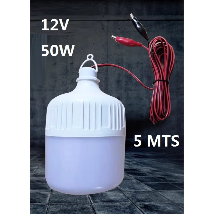 DC 12V 50W LED Light Bulb Set With Clips & Cable 5 mts Bazaar Pasar ...