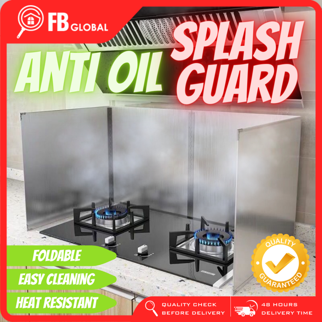 Foldable Kitchen Oil Splash Guard Cover Oil Baffle Dapur Oil Splatter ...