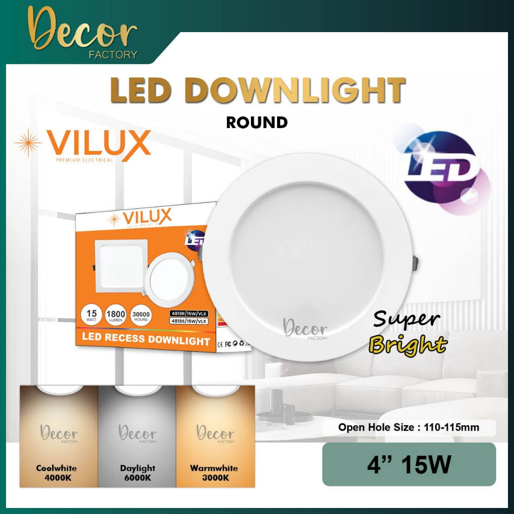 [GRADE A] LED Downlight 15W 24W 4Inch 6Inch Round Square Ultra Slim ...