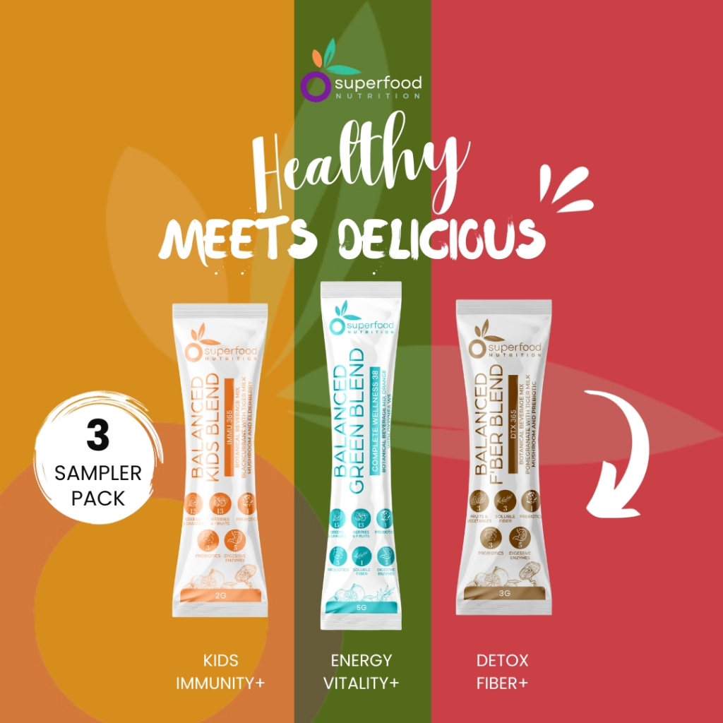 [EXP 09/25] Superfood Nutrition | 3 Sachets Sampler | Balanced Blends ...