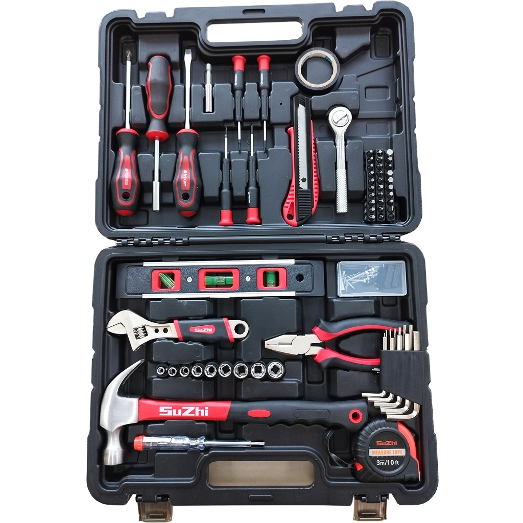 Tool Box Set with Plastic Toolbox Storage Case | Shopee Malaysia
