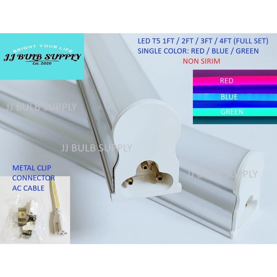 High Grade Led T5 Tube Light Colour Full Set (RED / BLUE / GREEN ...