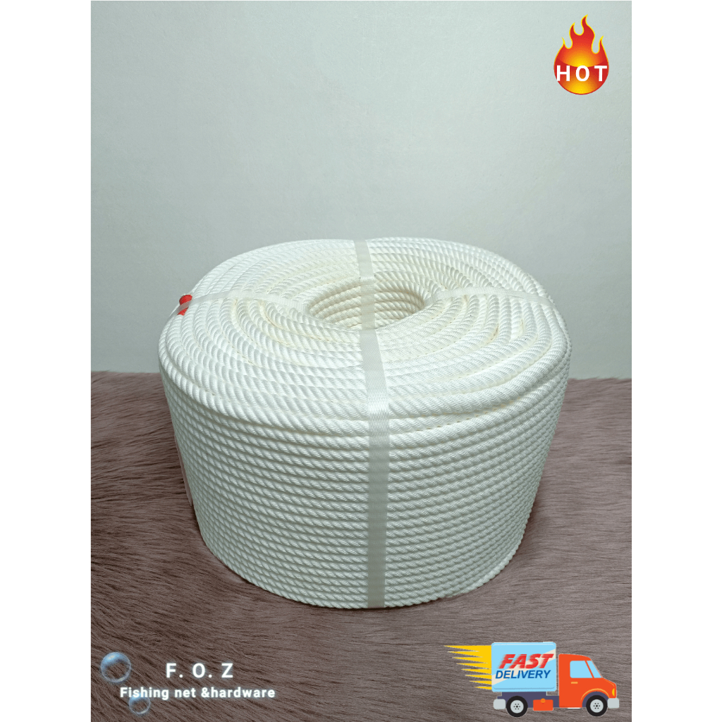 Spun Pylene Rope 10mm | Superior Quality Nylon Monofilament Rope | 4 ...