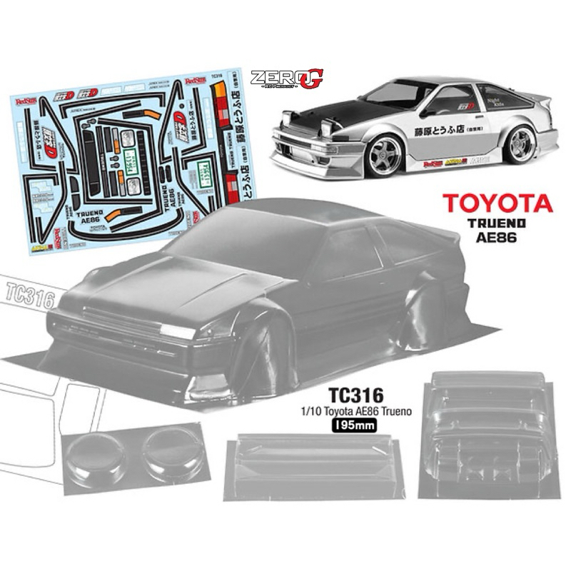 TeamC Team C TC316 1/10 Toyota AE86 Trueno 195mm Rc Rwd Drift Car ...