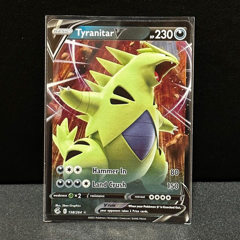 Pokemon Card Ptcg 158/264 Tyranitar V Fusion Strike | Shopee Malaysia