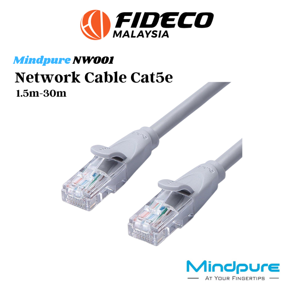 Mindpure 1.5M/2M/3M/5M/10M UTP Lan Cable, Super five eight-core twisted pair network cable gray ...