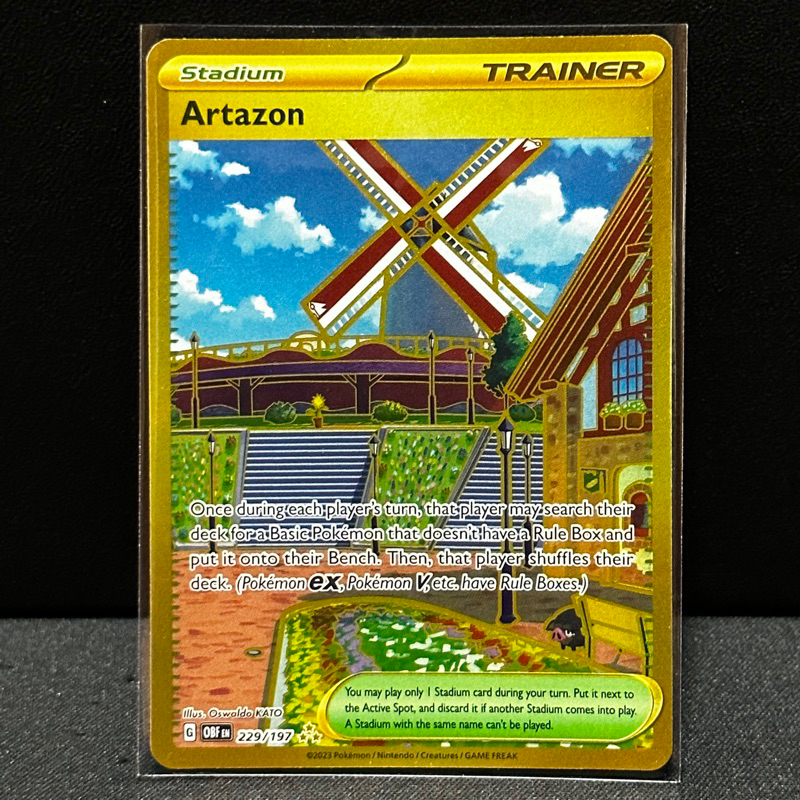 Pokemon Card Ptcg 229/197 Artazon Gold Obsidian Flame | Shopee Malaysia