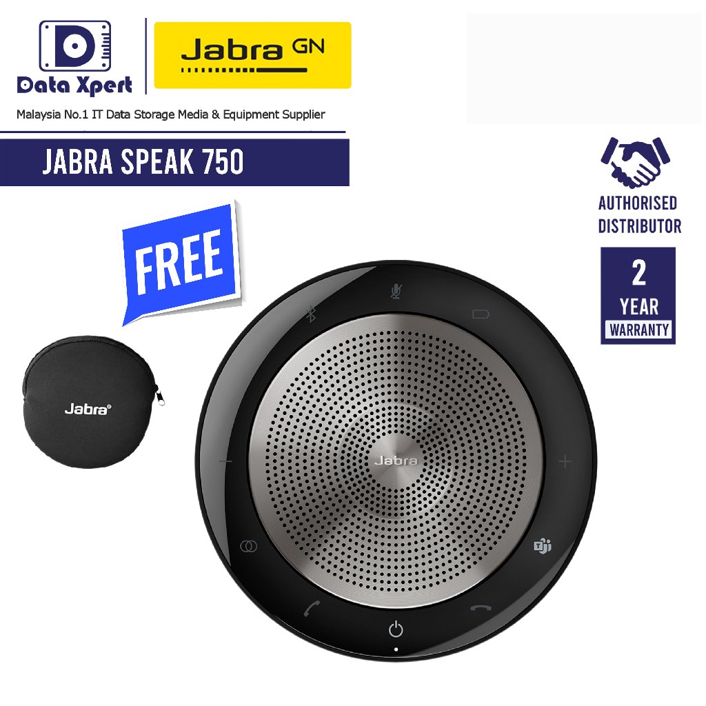 Jabra Speak 750 Premium Full Duplex Audio Portable Conference Speakerphone with Jabra Link 370 ...