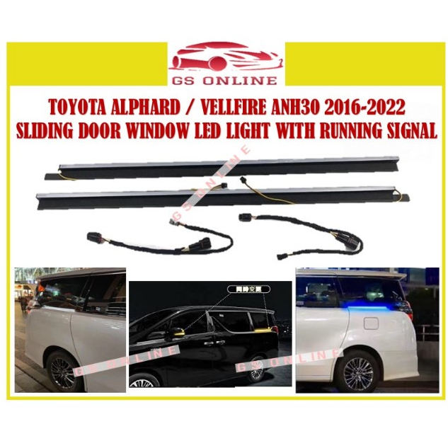 TOYOTA ALPHARD VELLFIRE ANH30 AH30 REAR SIDE SLIDING DOOR LED LIGHT DRL ...