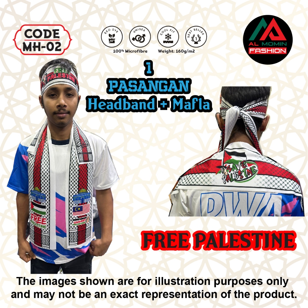 Mafla & Headband Free Palestine 1 Pasangan | Shopee Malaysia