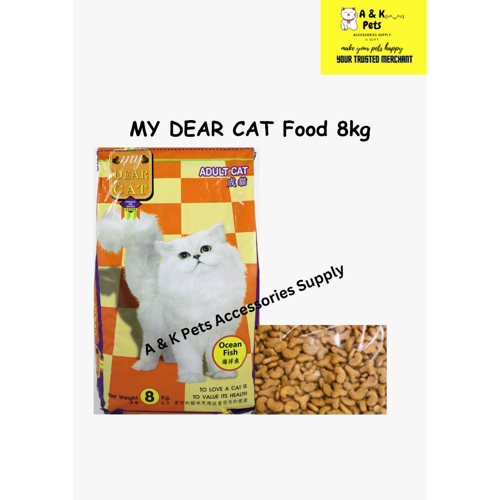 MY DEAR CAT Adult Cat Ocean Fish 8kg Cat Dry Food/Makanan Kucing/猫干粮 ...
