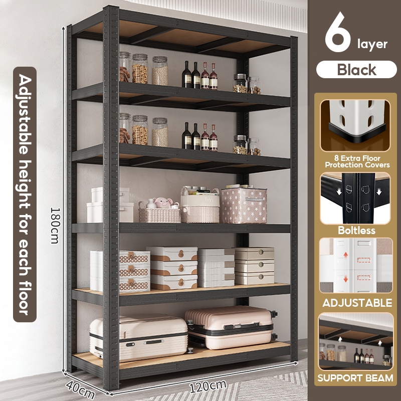 Boltless Rack Shelf Rack Home Kitchen Store Storage Rack Warehouse Rak ...