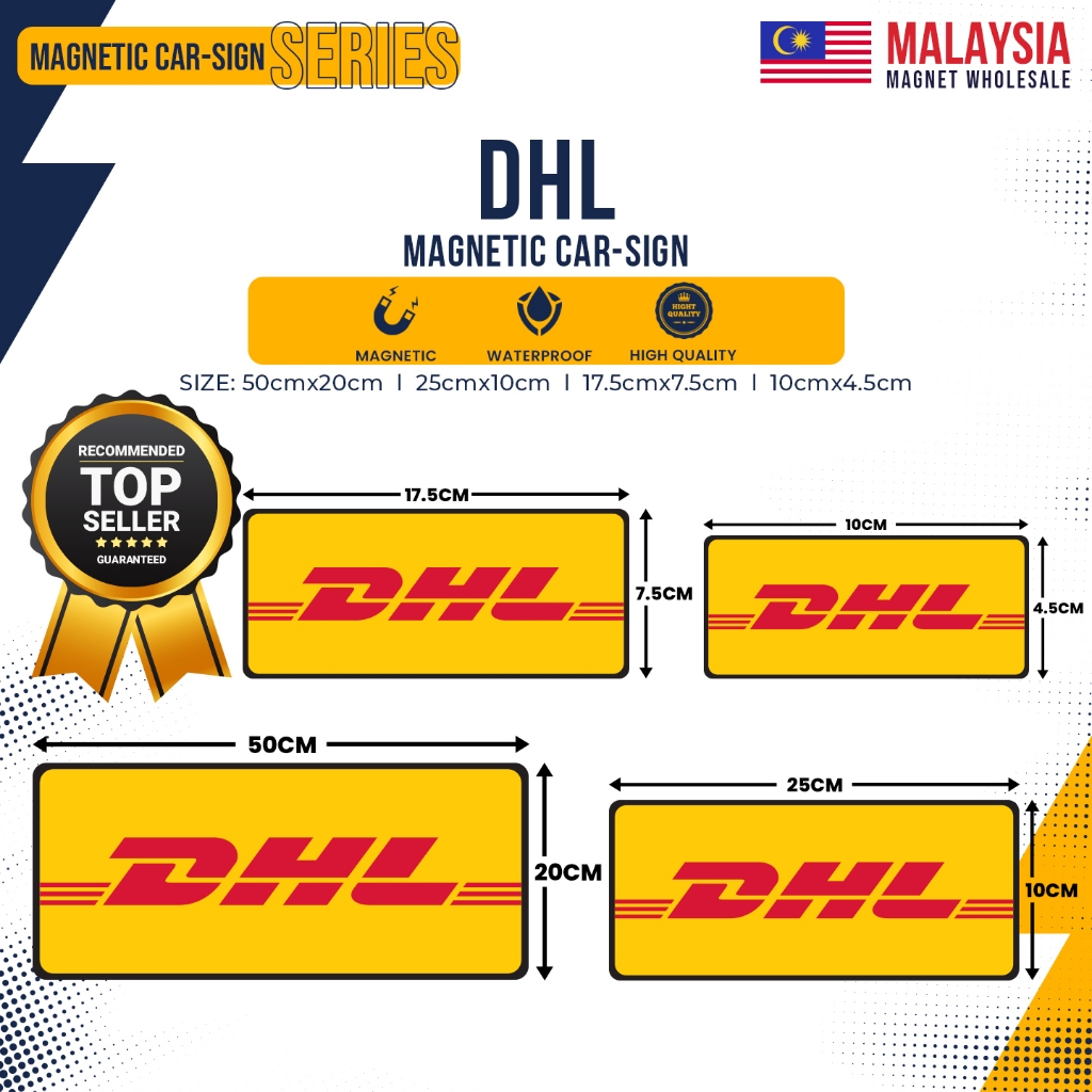 (DHL) Magnetic Car Sign / Magnetic Sticker | Shopee Malaysia
