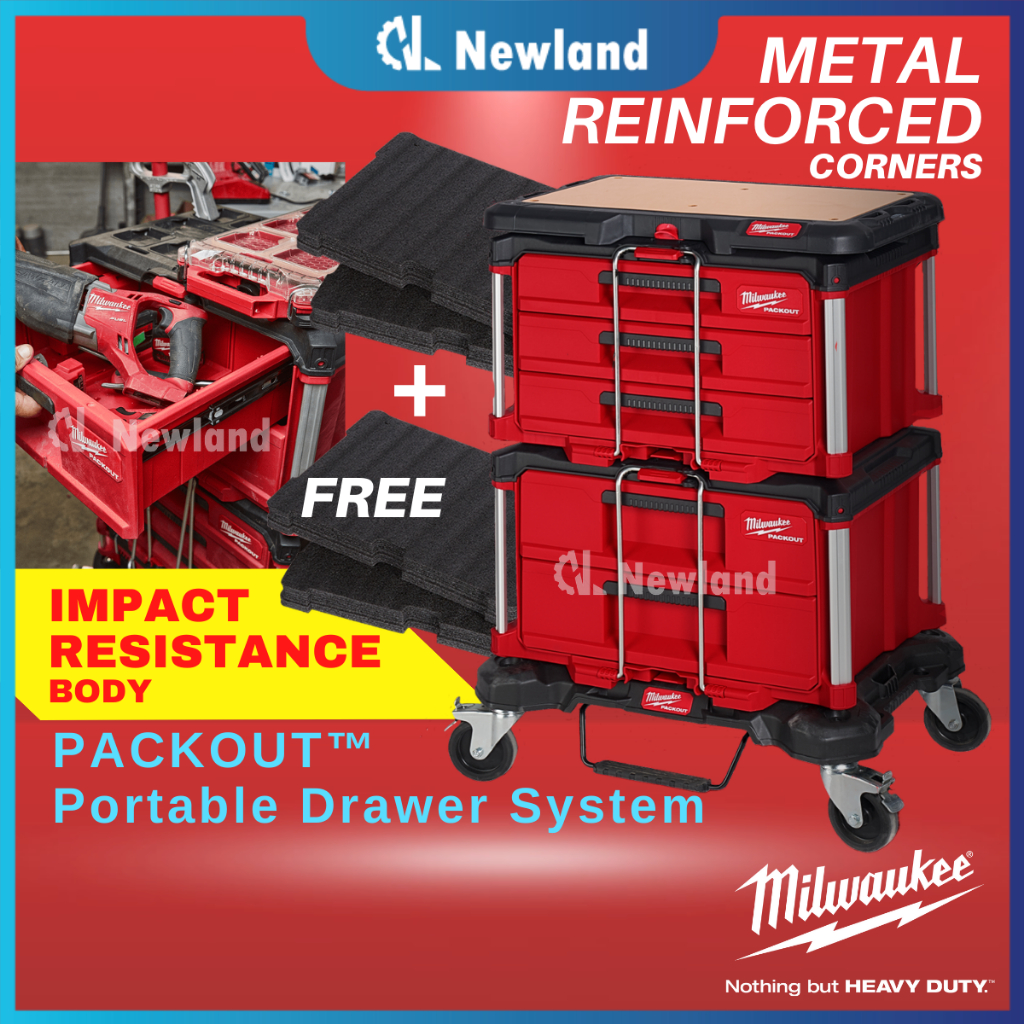 Milwaukee Packout Drawer Tool Box / Milwaukee Packout Portable Drawer ...