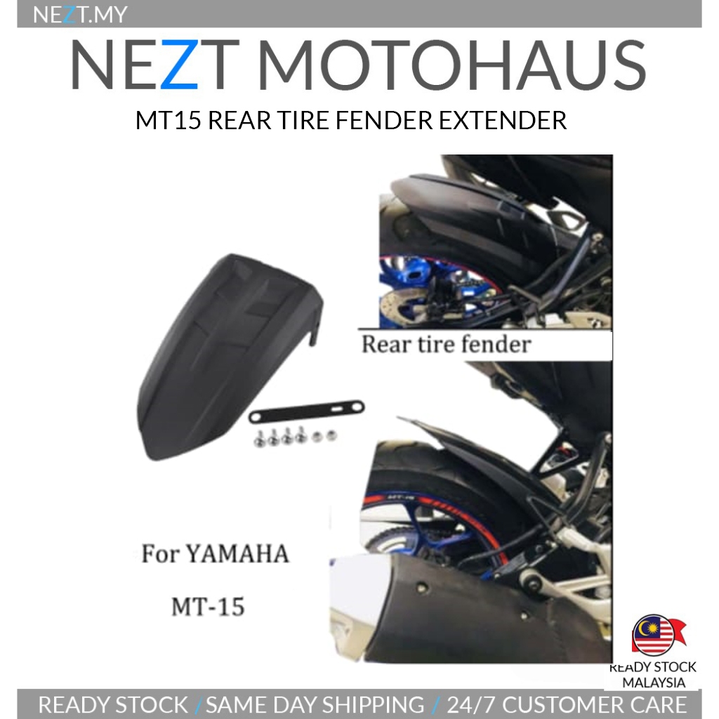 YAMAHA MT15 REAR TYRE FENDER EXTENDER ANTI SPLASH | Shopee Malaysia