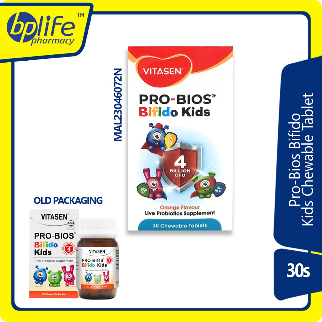 Vitasen Pro-Bios Bifido Kids Chewable Tablet 30s | Shopee Malaysia