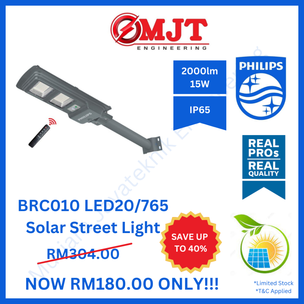 PHILIPS Solar Street Light BRC010 LED20 Solar Street Light | Shopee ...