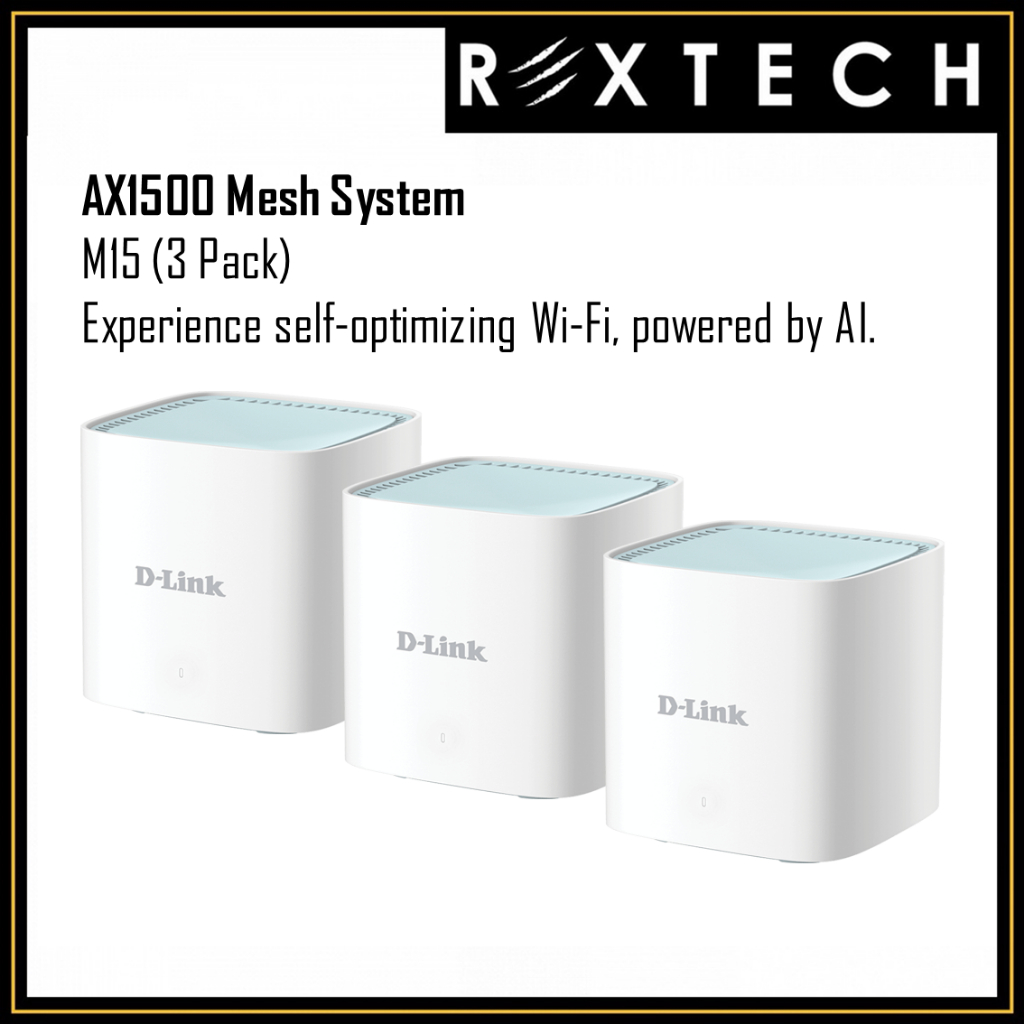 D-Link AX1500 M15 Eagle Pro AI Wireless Wifi 6 Mesh router system with ...