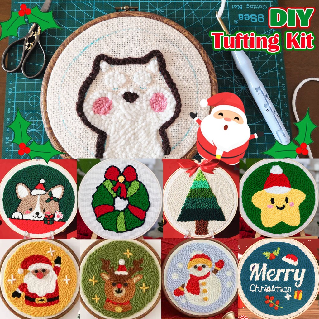 [Xmas] Punch Needle Embroidery Starter Kit .DIY Handmade.Russian Poke ...