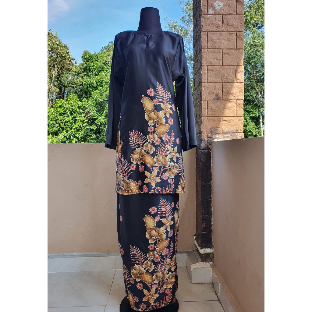 Baju Kurung Batik Malaysia Kurung Corak Bunga Batik Kurung Pahang ...
