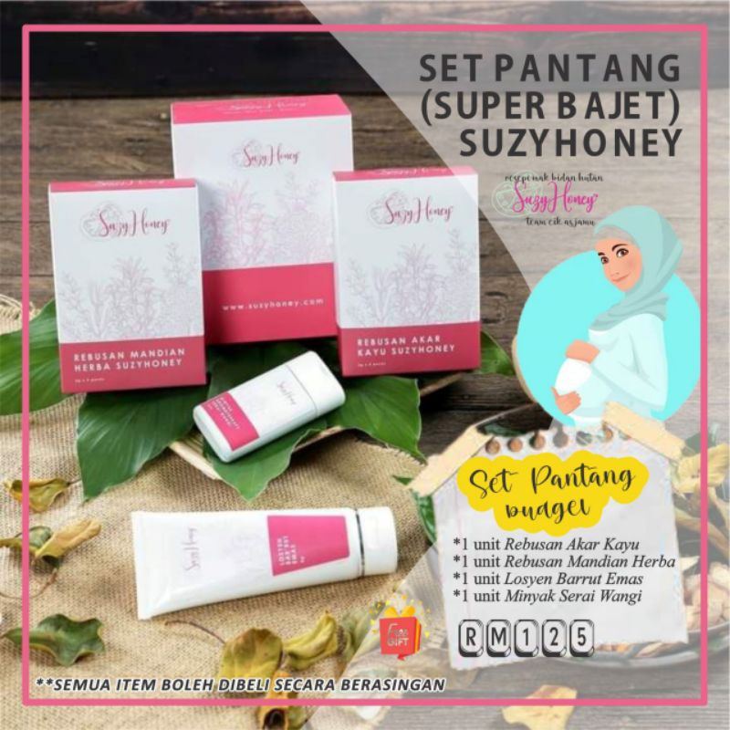 [100% ORIGINAL] Set pantang Rangkaian set bersalin (suzyhoney) BERSALIN ...