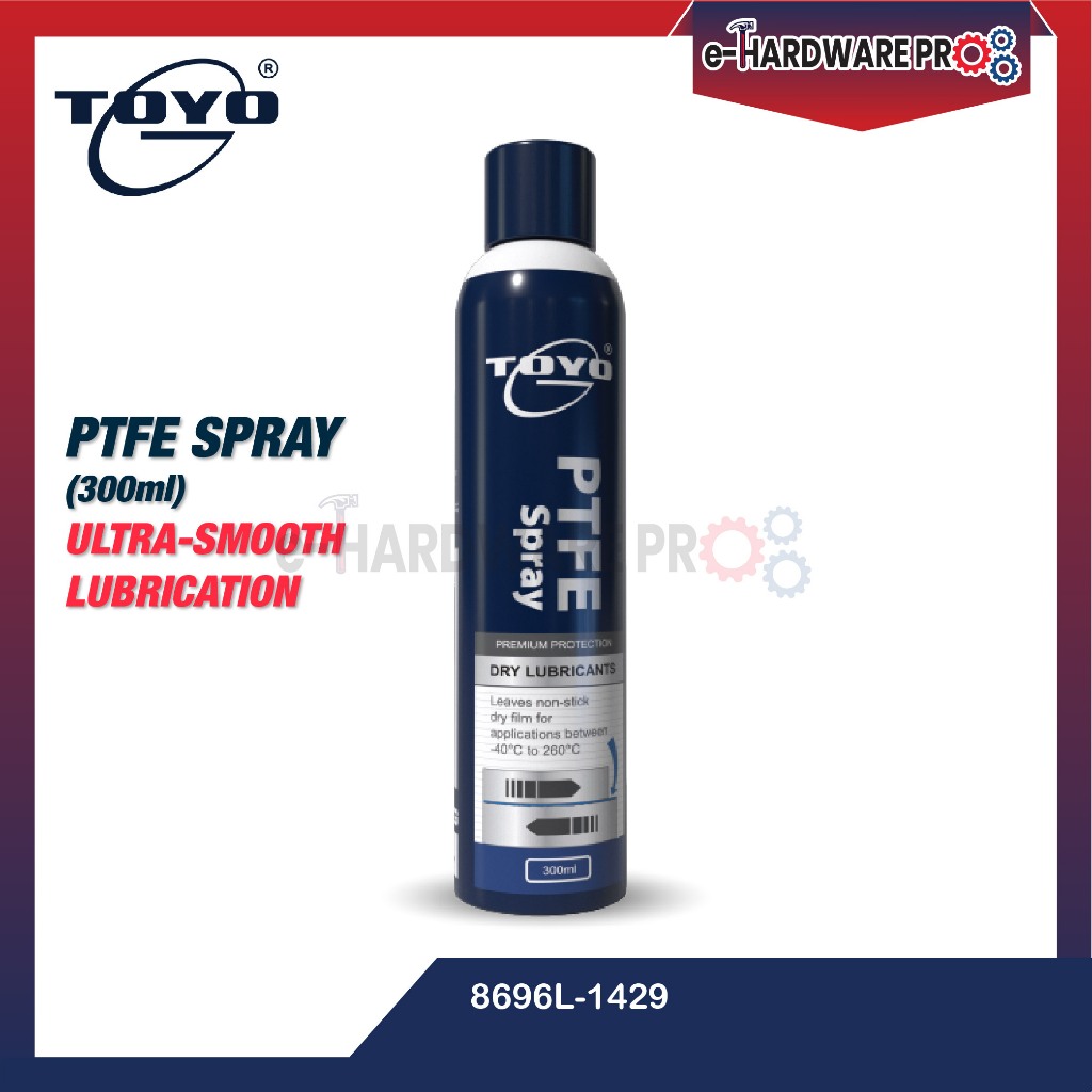 TOYO-G PTFE Spray Dry Lubricant Spray (300ml) Dry Lubricant Dry Lube ...