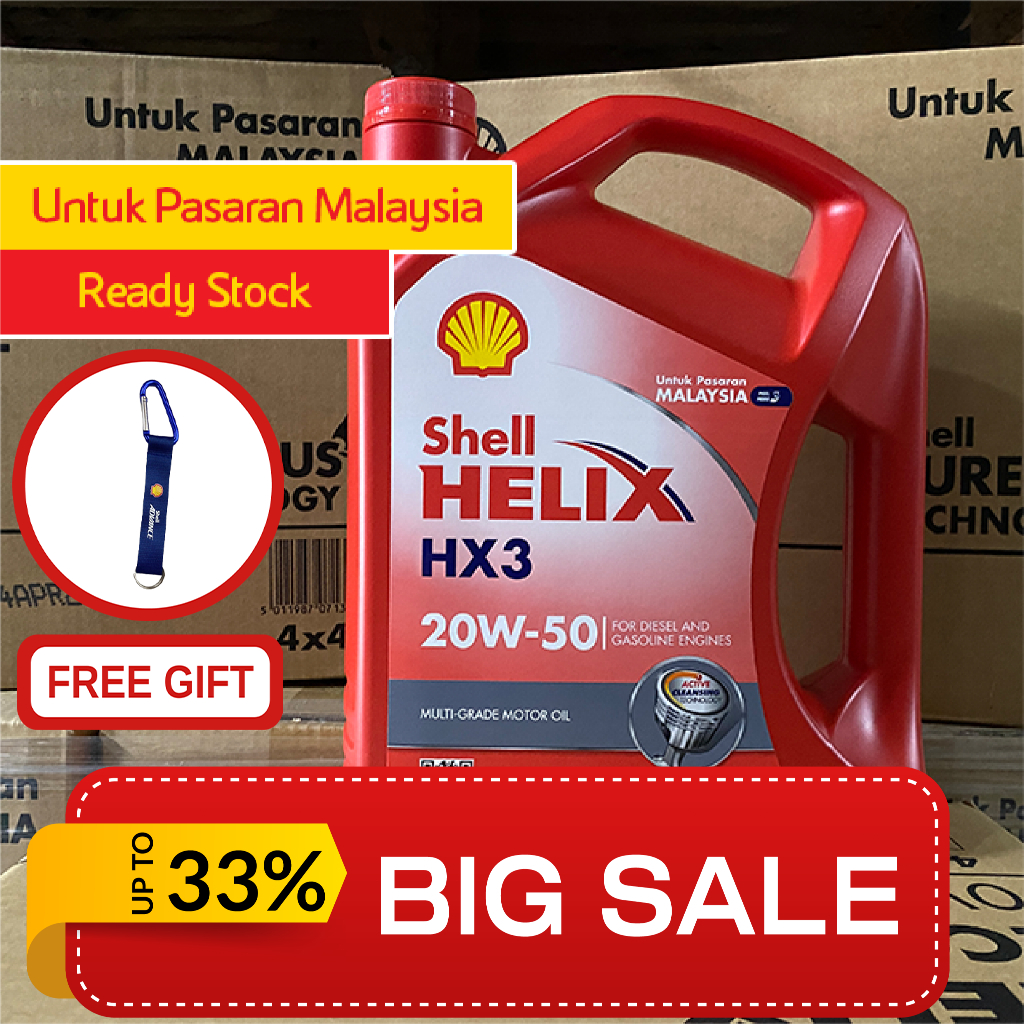 Shell Helix HX3 20W-50 Mineral Engine Oil (4L) | Shopee Malaysia