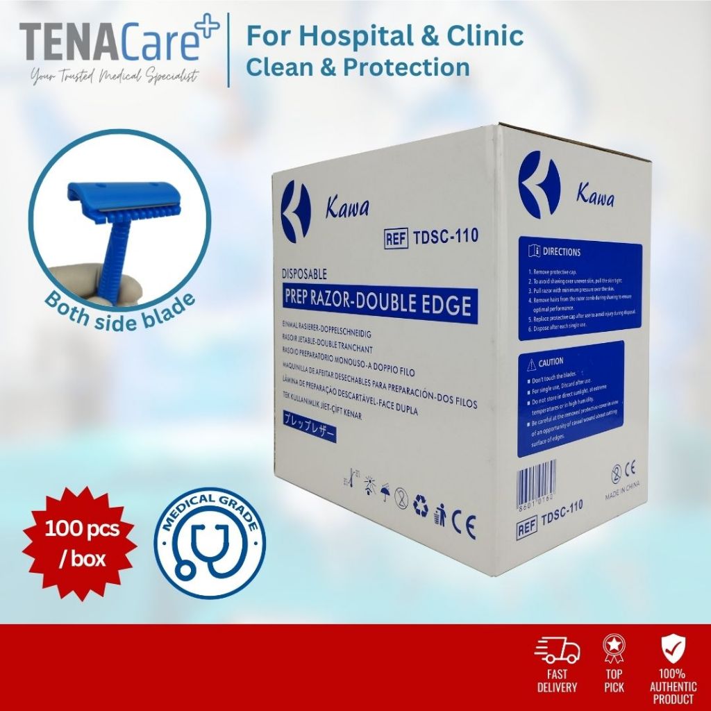 Disposable Prep Razor Double Edge / Pisau Cukur Bilah Berkembar (100pcs ...
