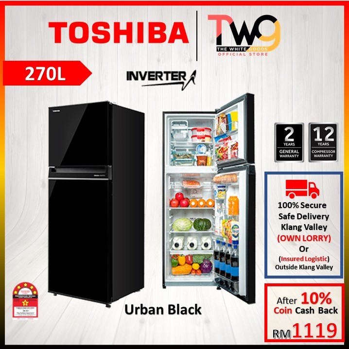 [FAST SHIPPING] TOSHIBA 197L / 255L / 286L ORIGIN Inverter Refrigerator ...
