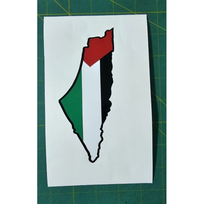 PALESTINE MAP,STICKER WORLD MAP,STICKER CUTTING TAHAN LASAK SUPPORT ...