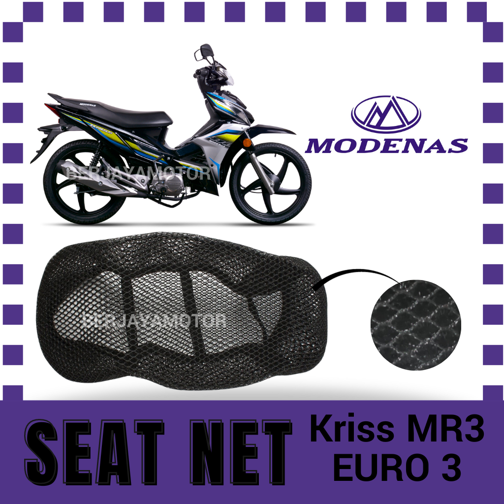 MODENAS MOTOR SEAT NET KRISS MR3 KRISS MR 3 KRISSMR3 EURO 3 BLACK HITAM ...