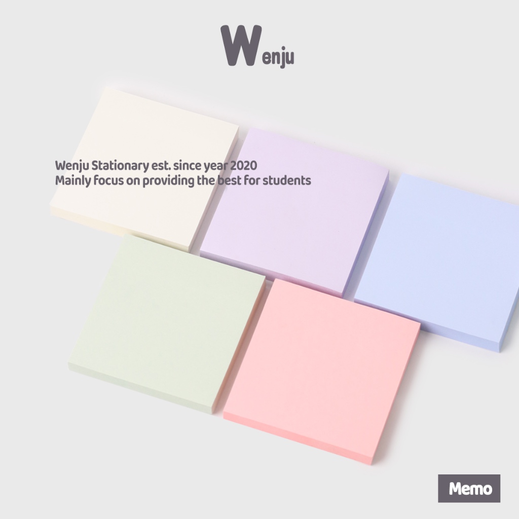 WENJU | 100 sheets Morandi Sticky Notes Memo (2styles) | Shopee Malaysia