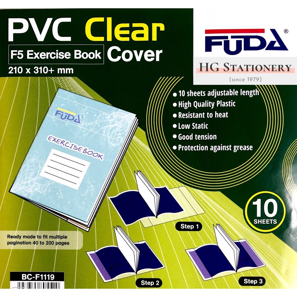FUDA PVC CLEAR F5 EXERCISE BOOK COVER | Shopee Malaysia
