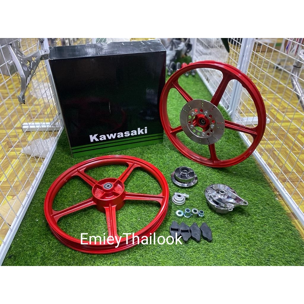 🔥AR80 SPORT RIM MERAH/RED COMPLETE SET EX5 DREAM EX5 WAVE LAGENDA KRISS ...