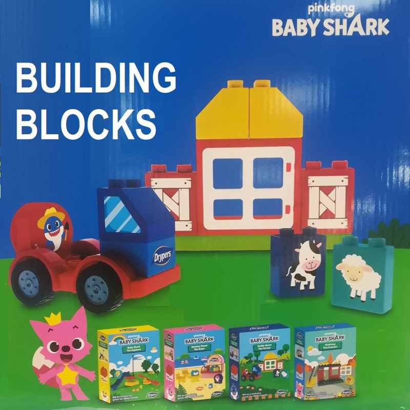 Drypers pinkfong Baby Shark Building Blocks (Random Design) | Shopee ...