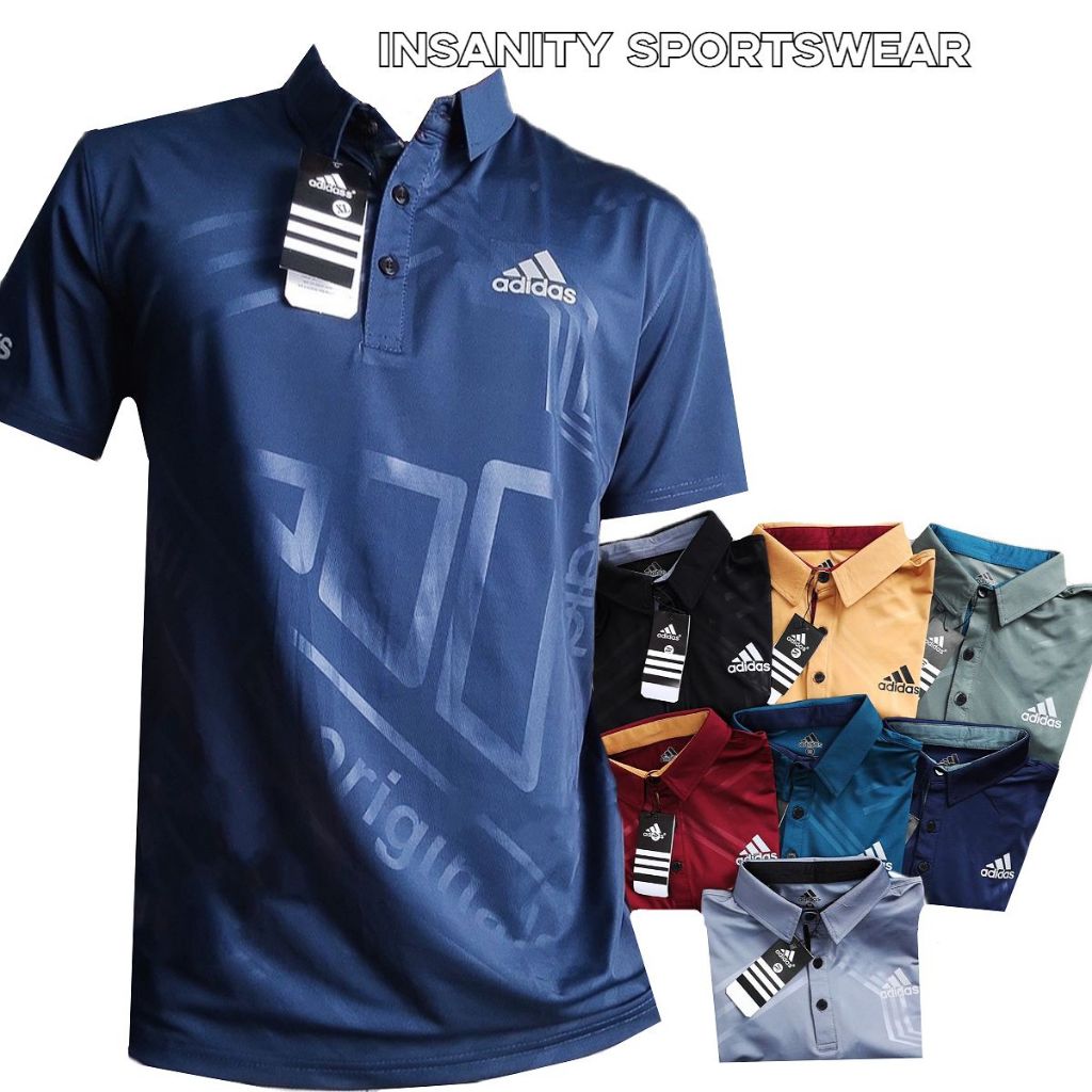 Sportswear AD Logo Polyester Golf Shirt Collar Men Baju Golf Collar ...