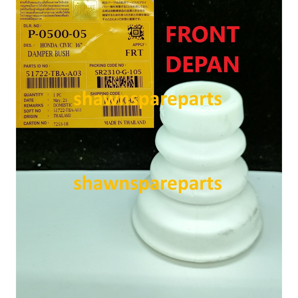 (1pc) FRONT & REAR Absorber PU Stopper Shaft Bush Honda Civic TEA FC 1. ...