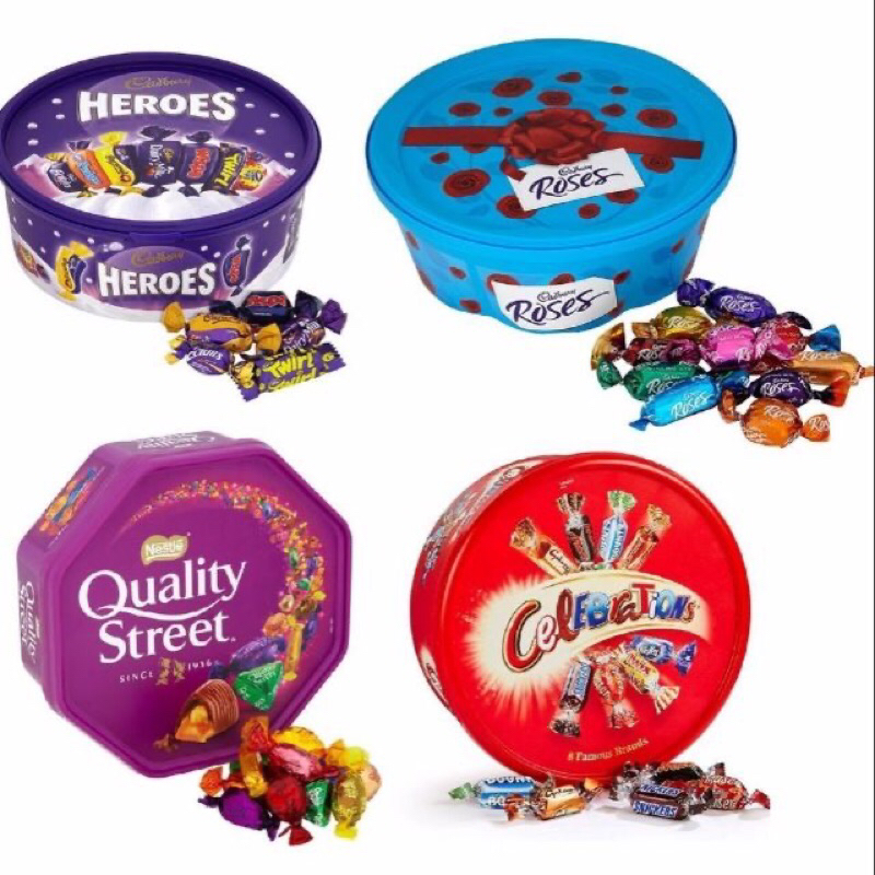 Cadbury Chocolate Heroes 550g / cadbury Rose 550g / quality street 500g ...